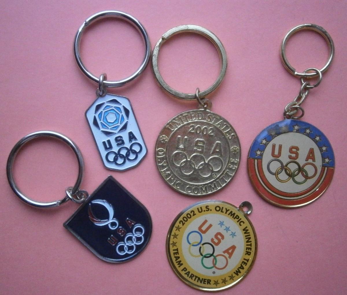 (5) Different Vintage Olympics Keychains | EstateSales.org
