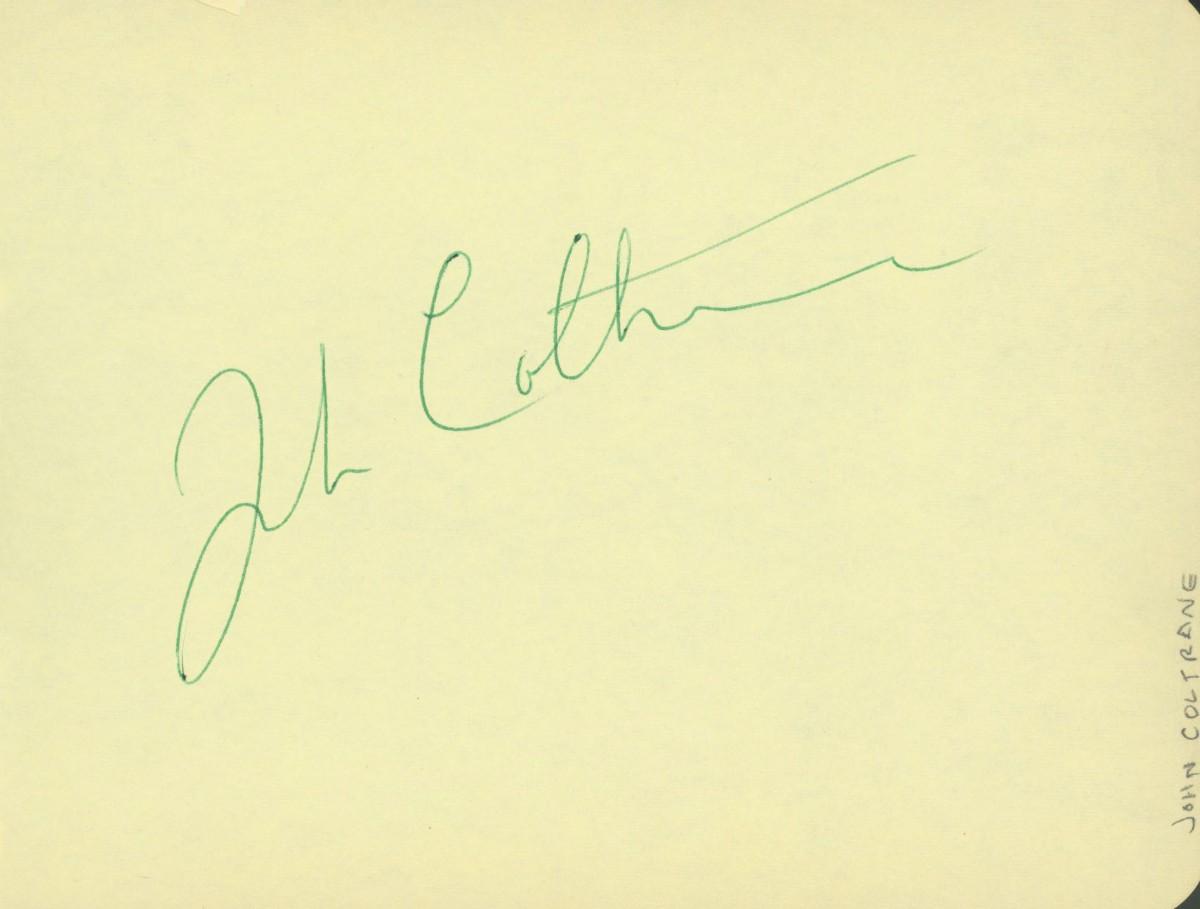 John Coltrane signature cut | EstateSales.org