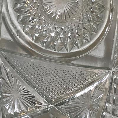 STUNNING ANTIQUE ABP BRILLIANT CUT GLASS, MELROSE PATTERN PLATTER ...