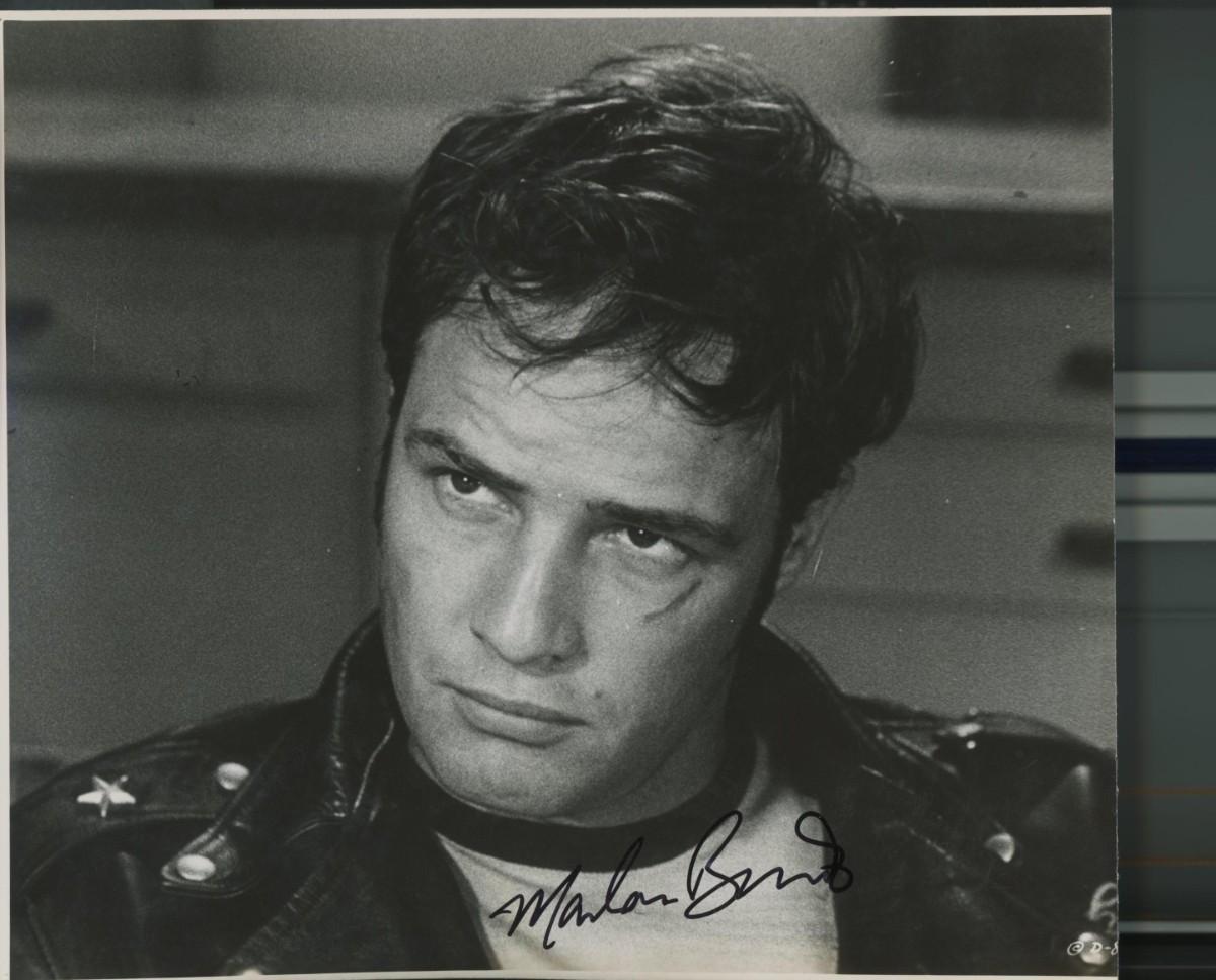 The Wild Ones Marlon Brando signed movie photo | EstateSales.org