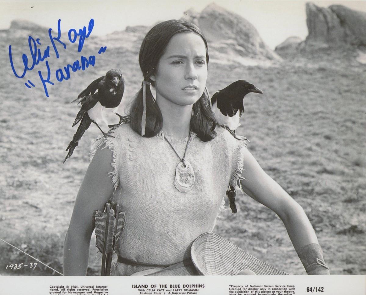 Island of the Blue Dolphins Celia Kaye signed movie photo | EstateSales.org