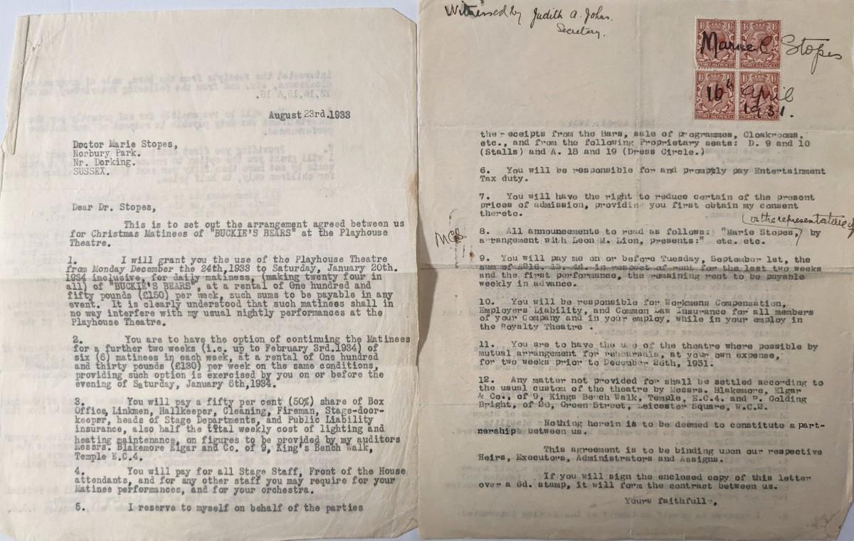 Marie C. Stopes Signed Letter | EstateSales.org