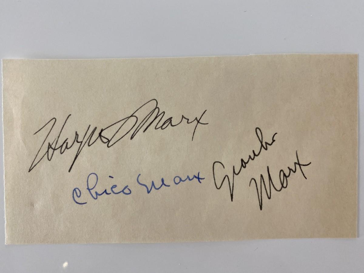 The Marx Brothers signature sheet | EstateSales.org