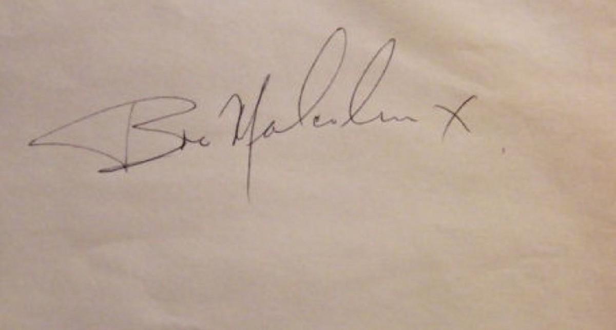 Malcolm X signature slip | EstateSales.org