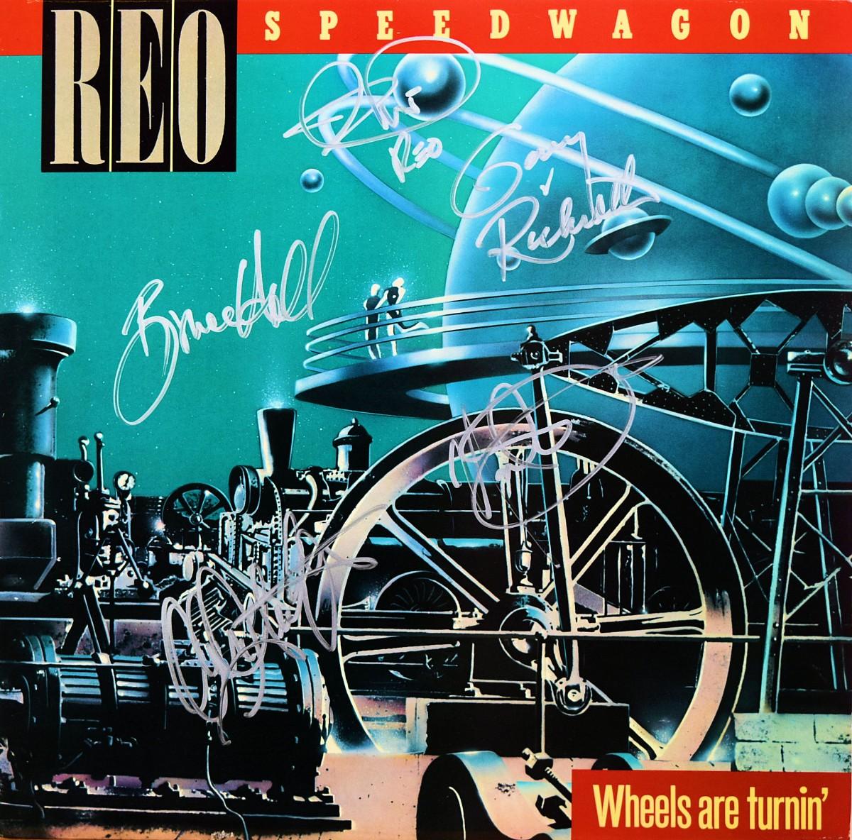 REO Speedwagon Wheels Are Turnin’ signed album | EstateSales.org