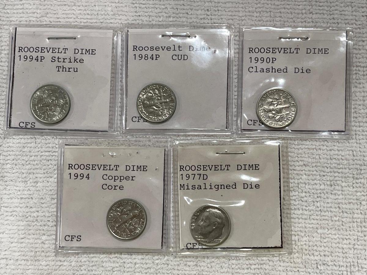70’s/80’s/90’s Roosevelt Dime Error Coins | EstateSales.org