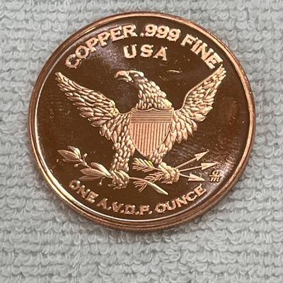 1 oz Copper Round | EstateSales.org