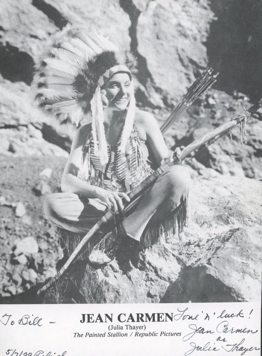 The Painted Stallion Jean Carmen (Julia Thayer) signed movie photo ...