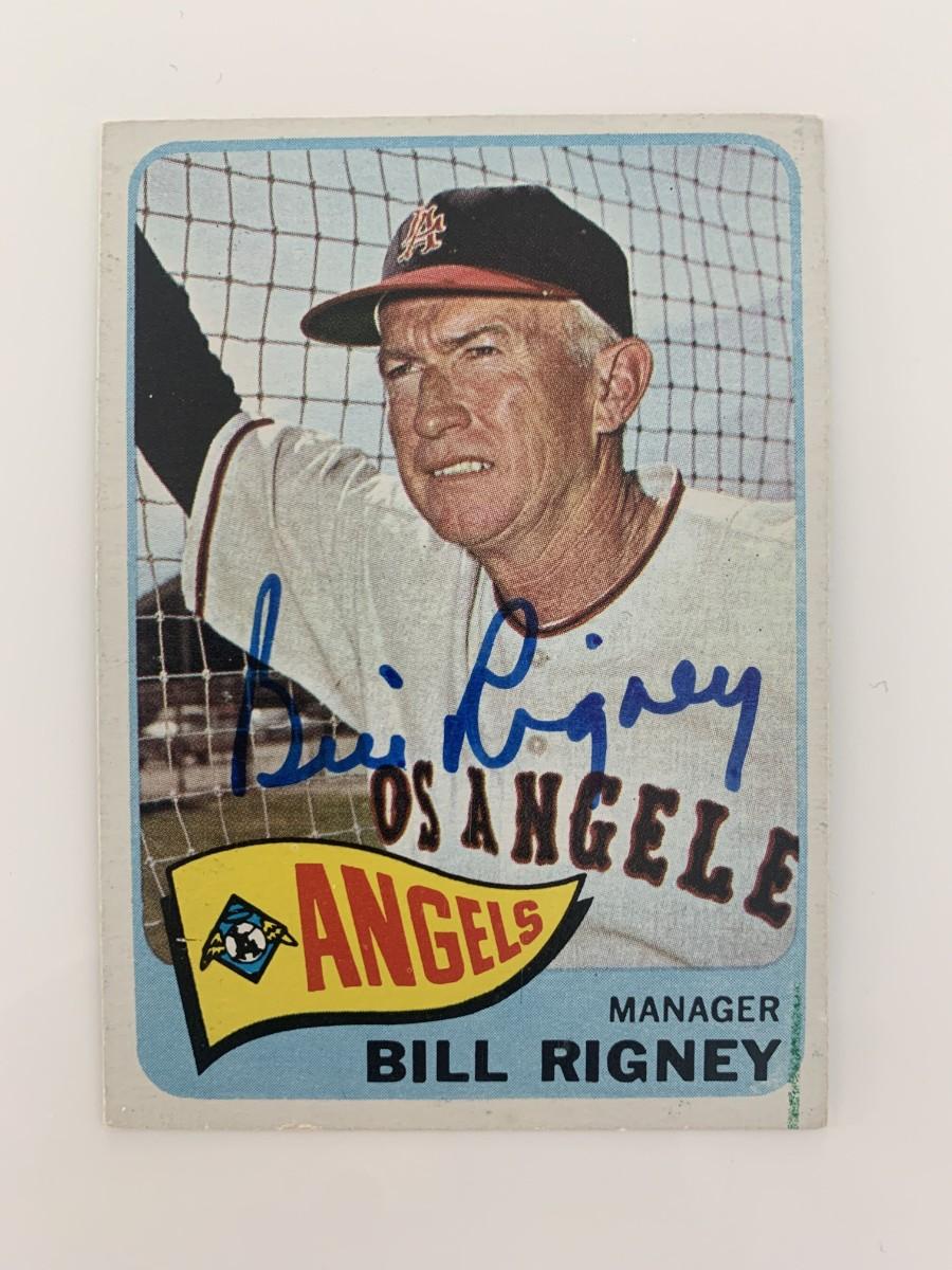 Bill Rigney signed baseball card | EstateSales.org