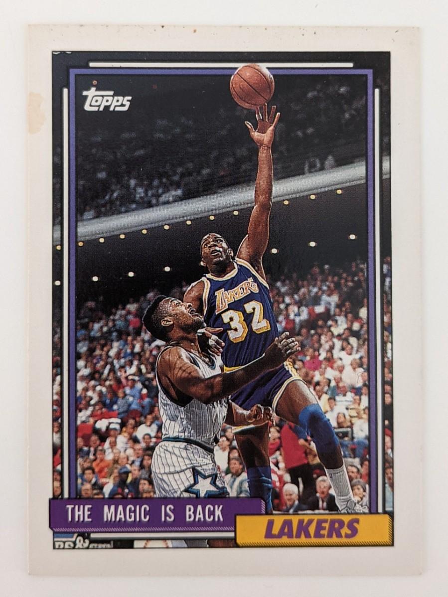 Magic Johnson Basketball Trading Card - Topps Gold #54 1992 ...