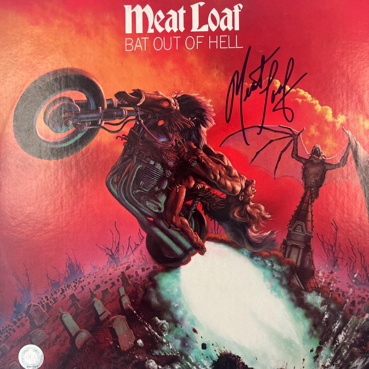 Meat Loaf signed Bat Out Of Hell album. GFA authenticated | EstateSales.org