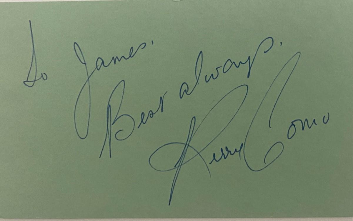 Perry Como original signature | EstateSales.org