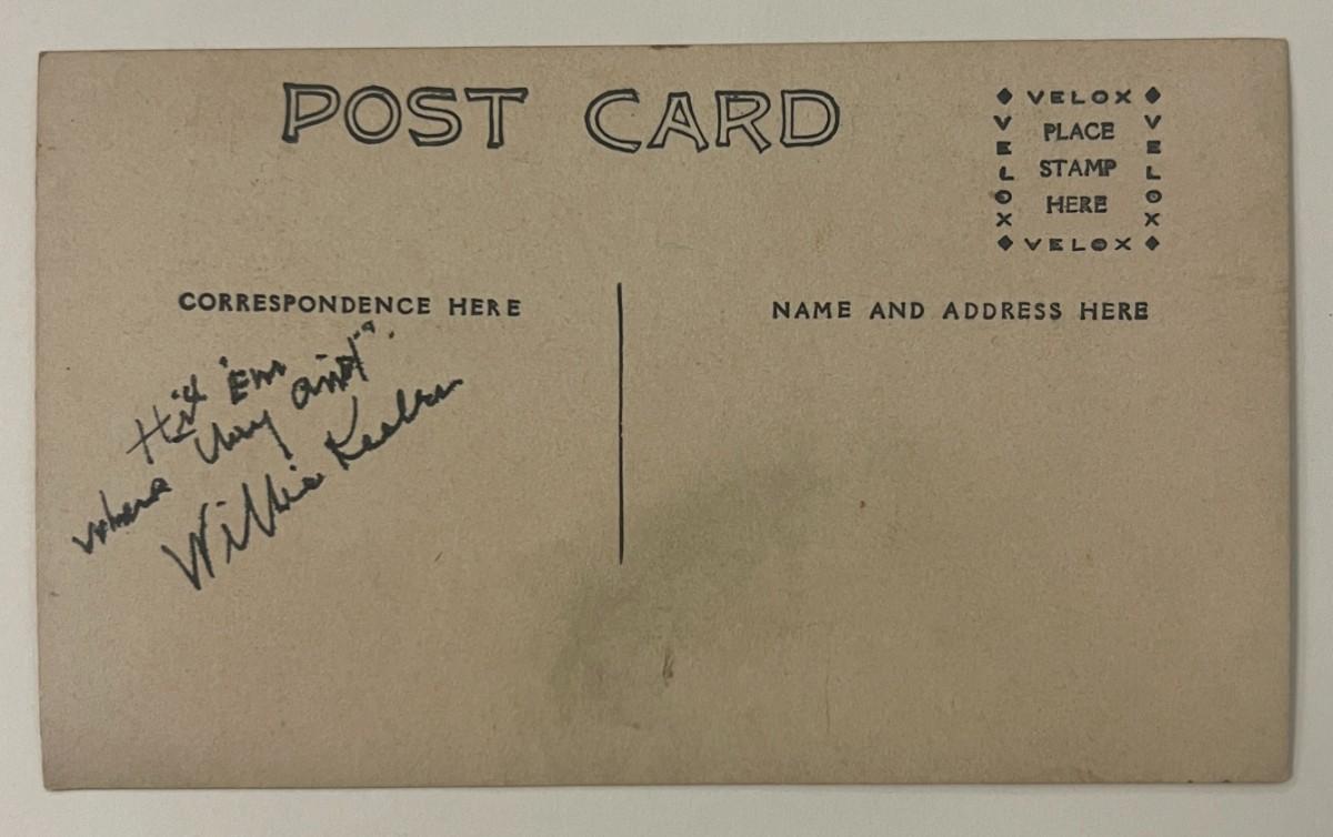 Willie Keeler signed post card | EstateSales.org