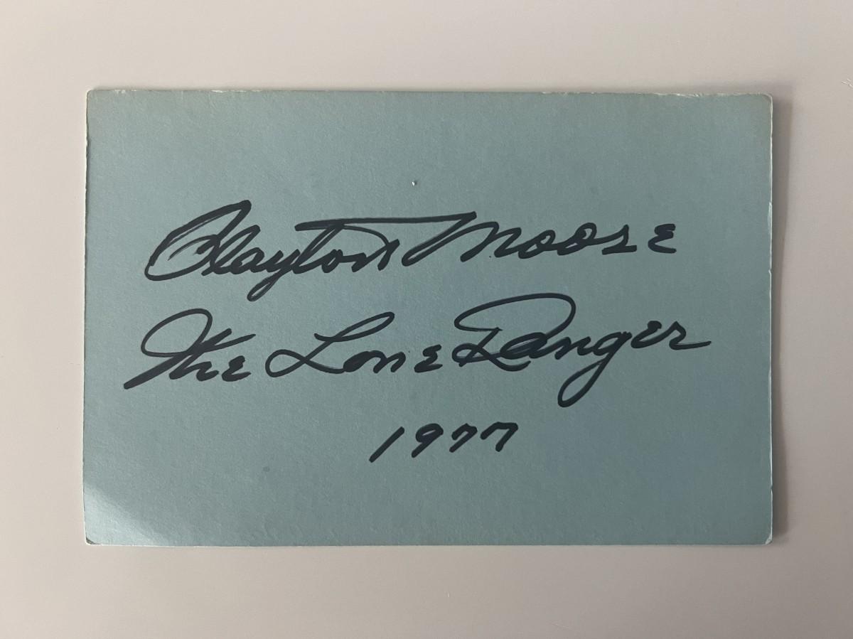 Clayton Moore original signature | EstateSales.org
