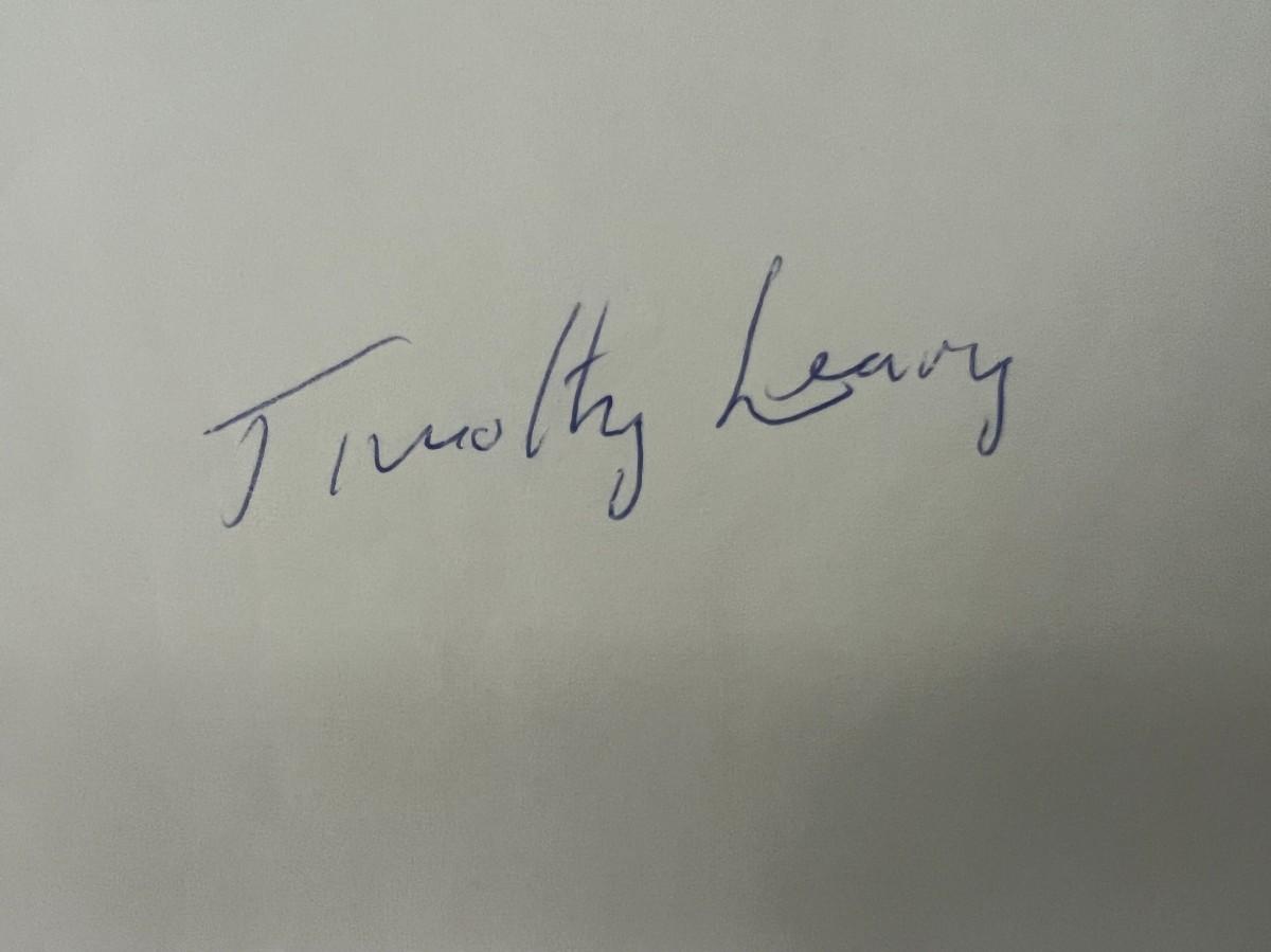 Timothy Leary original signature | EstateSales.org