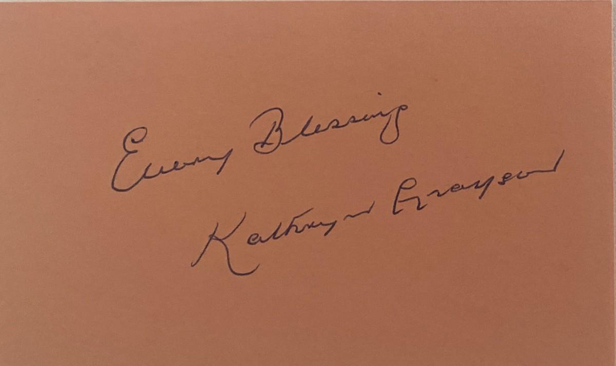 Kathryn Grayson original signature | EstateSales.org