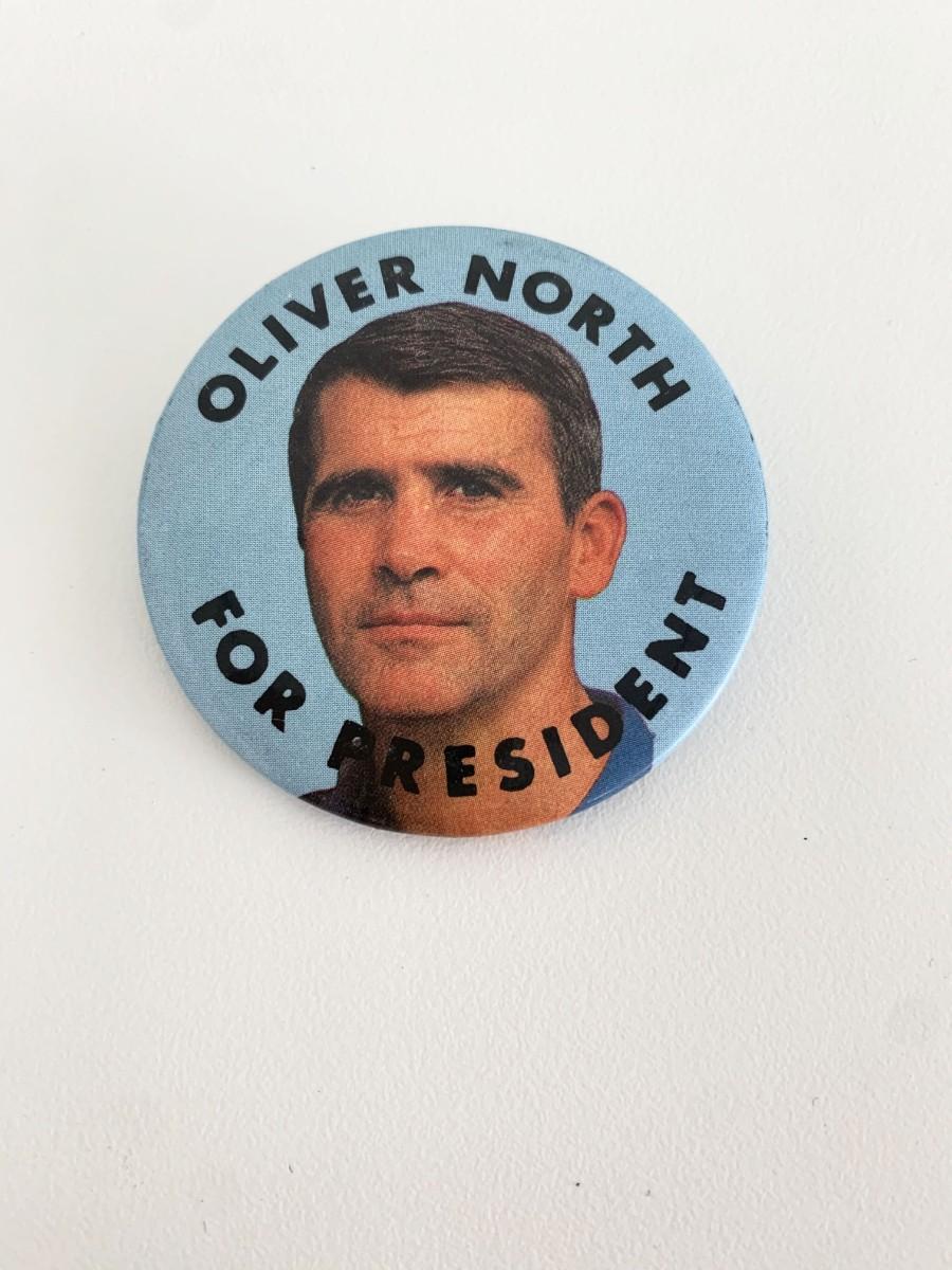 Oliver North for President vintage pin | EstateSales.org