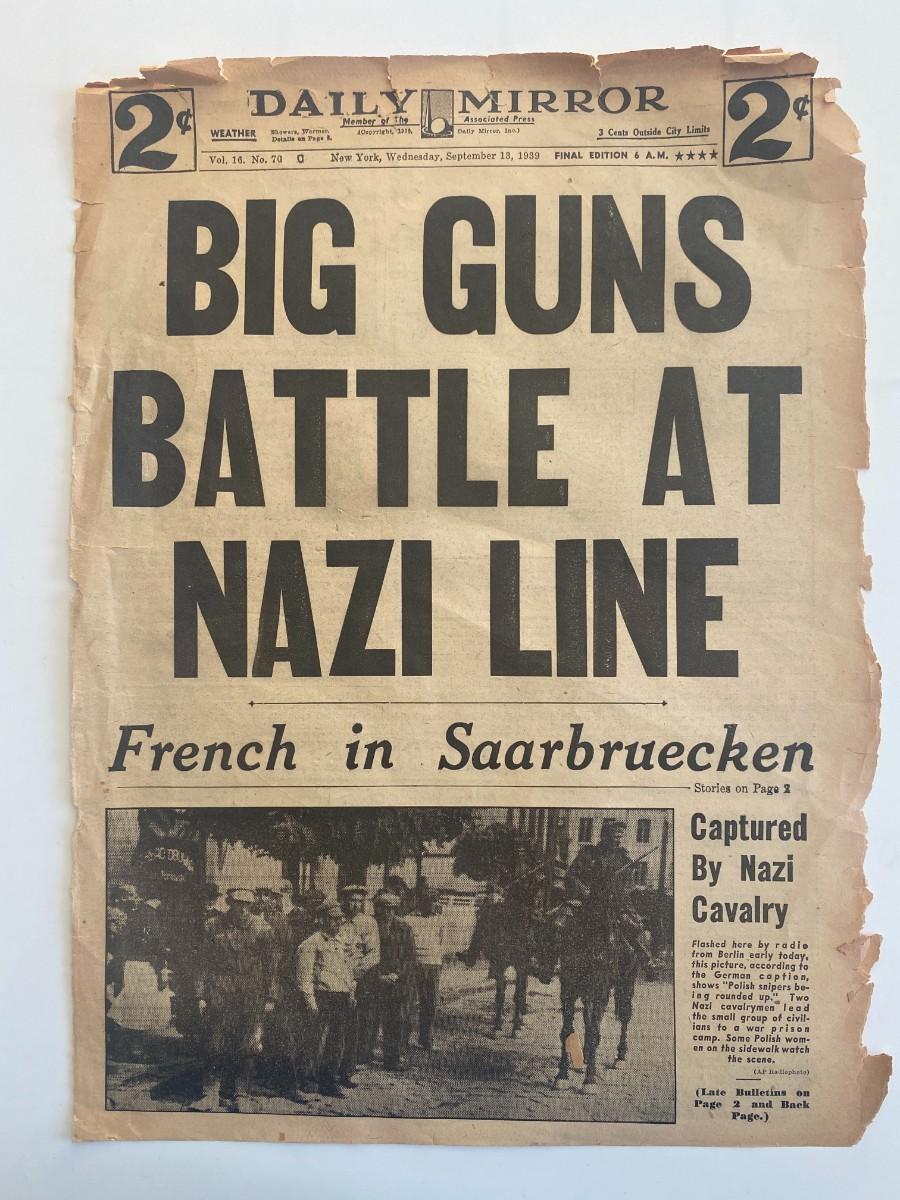 New York Daily Mirror Original 1939 Newspaper | EstateSales.org