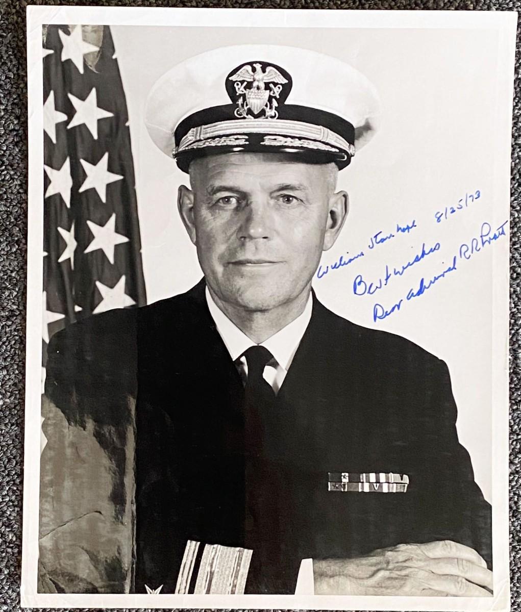 U.S. Navy Rear Admiral Richard Pratt signed photo | EstateSales.org