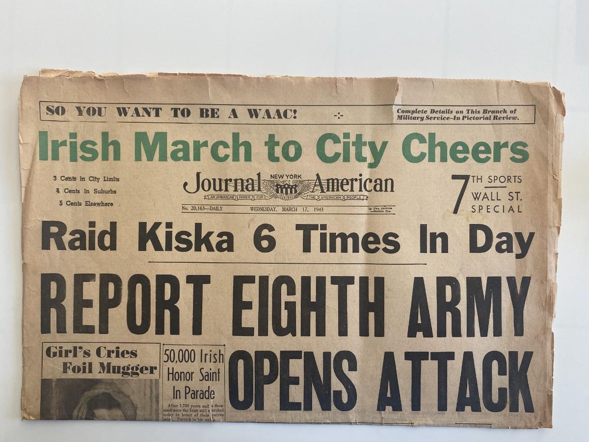New York American Journal Original 1943 Newspaper | EstateSales.org