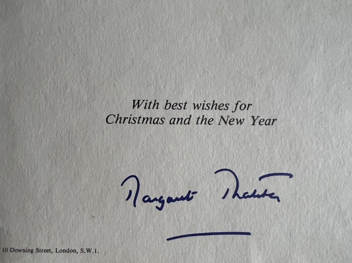 Margaret Thatcher signed Christmas Card | EstateSales.org