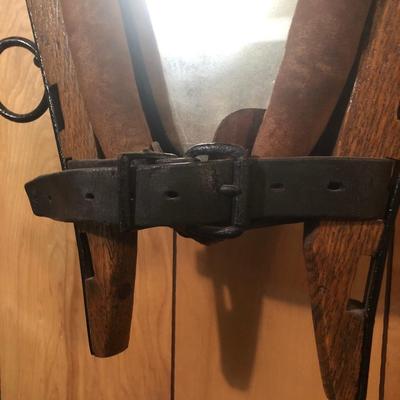 LOT161M: Antique Horse Collar/Harness Mirror | EstateSales.org
