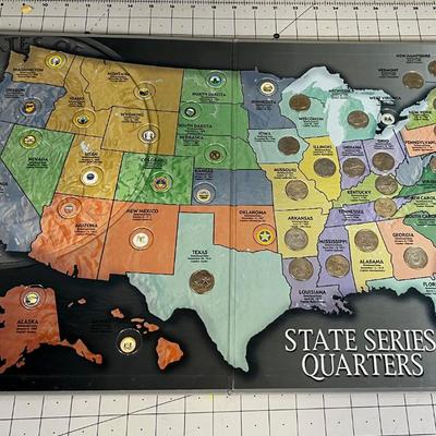 Collector Map with Quarters (30 State Quarters) | EstateSales.org