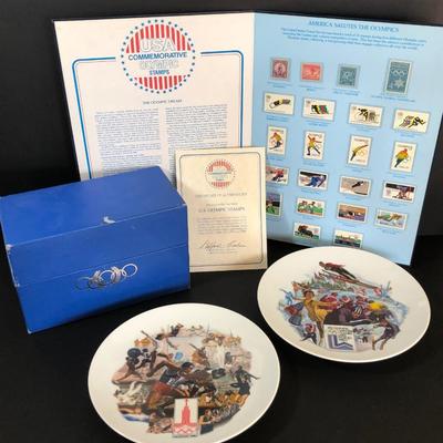 249M: USA Commemorative Olympic Stamps w/ COA, Official 1980 Summer ...