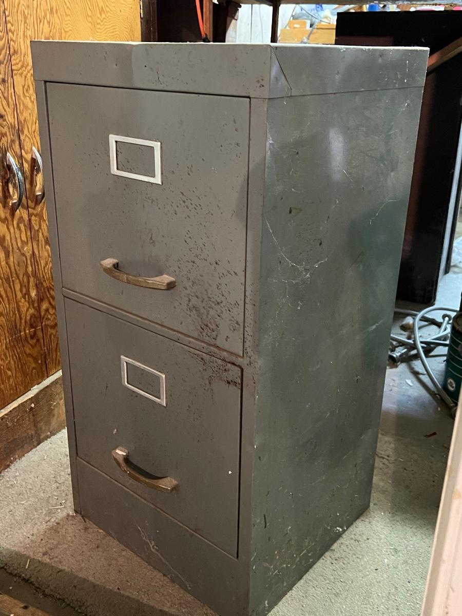 Two Drawer Metal Filing Cabinet | EstateSales.org