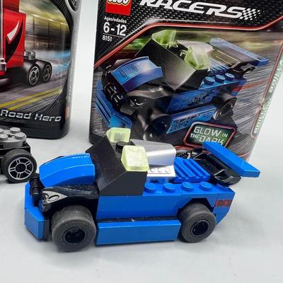 Pair of Lego Racers Cars Semi Truck Blue Car with Packaging ...