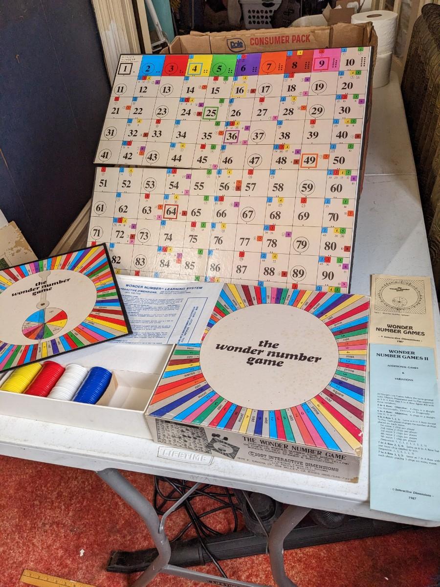 The Wonder Number Game 1987 Math Game Homeschool Educational ...