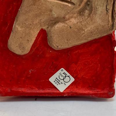 Vintage Block Shaped Santa Claus St. Nick Christmas Holiday Figurine ...