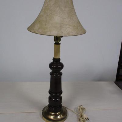 Wood Post Table Lamp | EstateSales.org