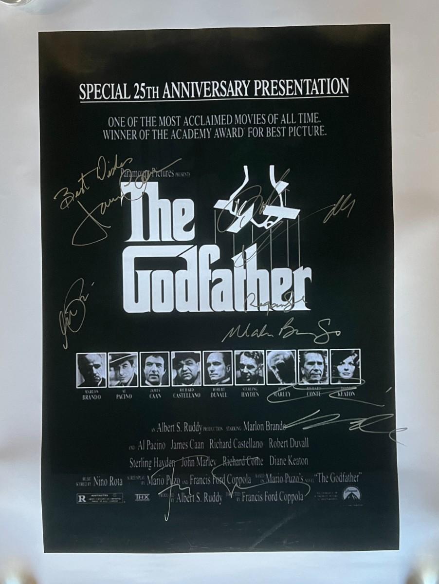 The Godfather cast signed movie poster | EstateSales.org
