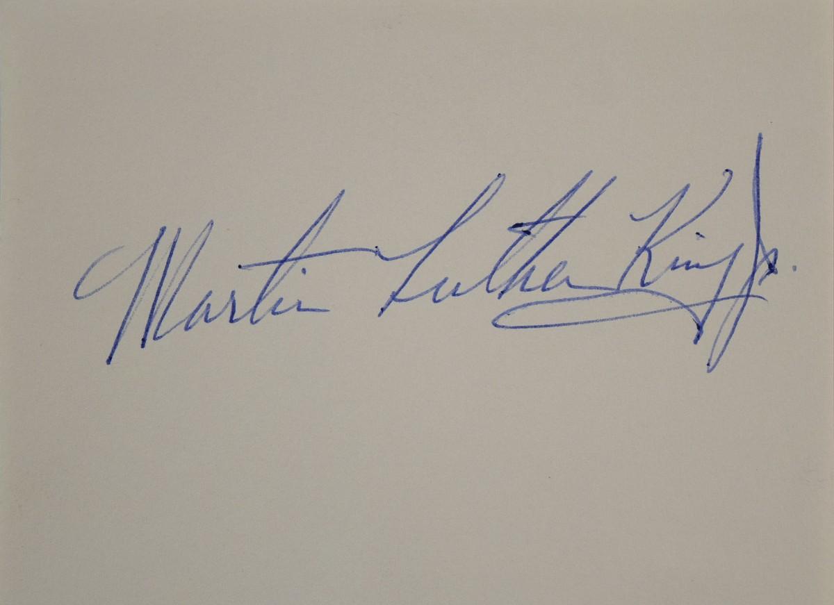 Martin Luther King Jr. signature slip | EstateSales.org