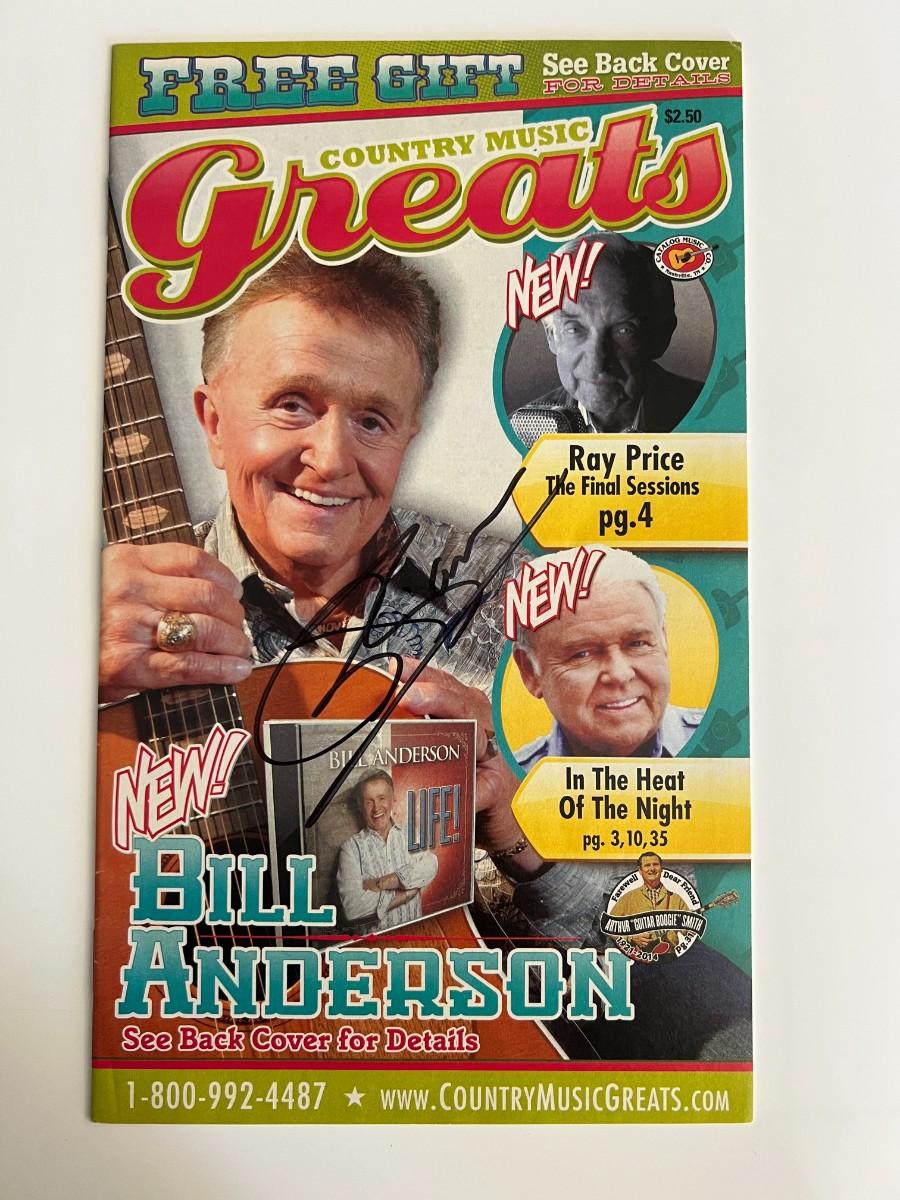 Bill Anderson signed magazine | EstateSales.org