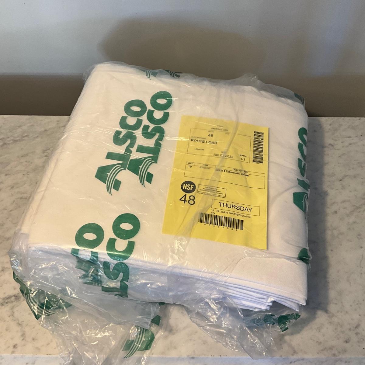 234 Qty 10 White 52' x 52" Linens | EstateSales.org