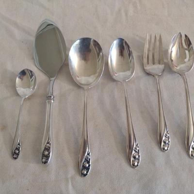 Vintage Gorham Rose Pattern Sterling Silver Service Flatware Six Piece ...