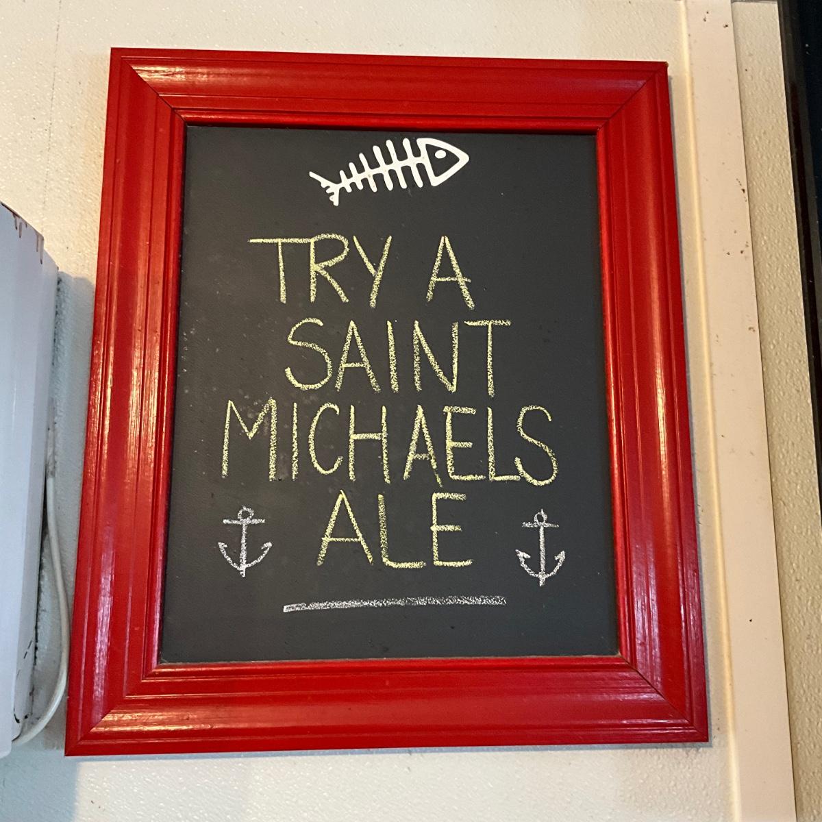 341 Red Framed Awful Arthur Fish Bone Chalkboard | EstateSales.org