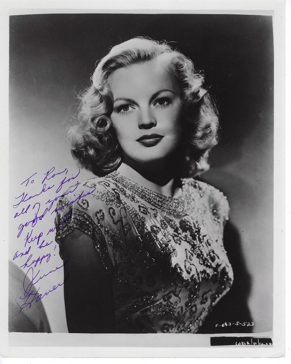 June Haver Signed Photo | EstateSales.org
