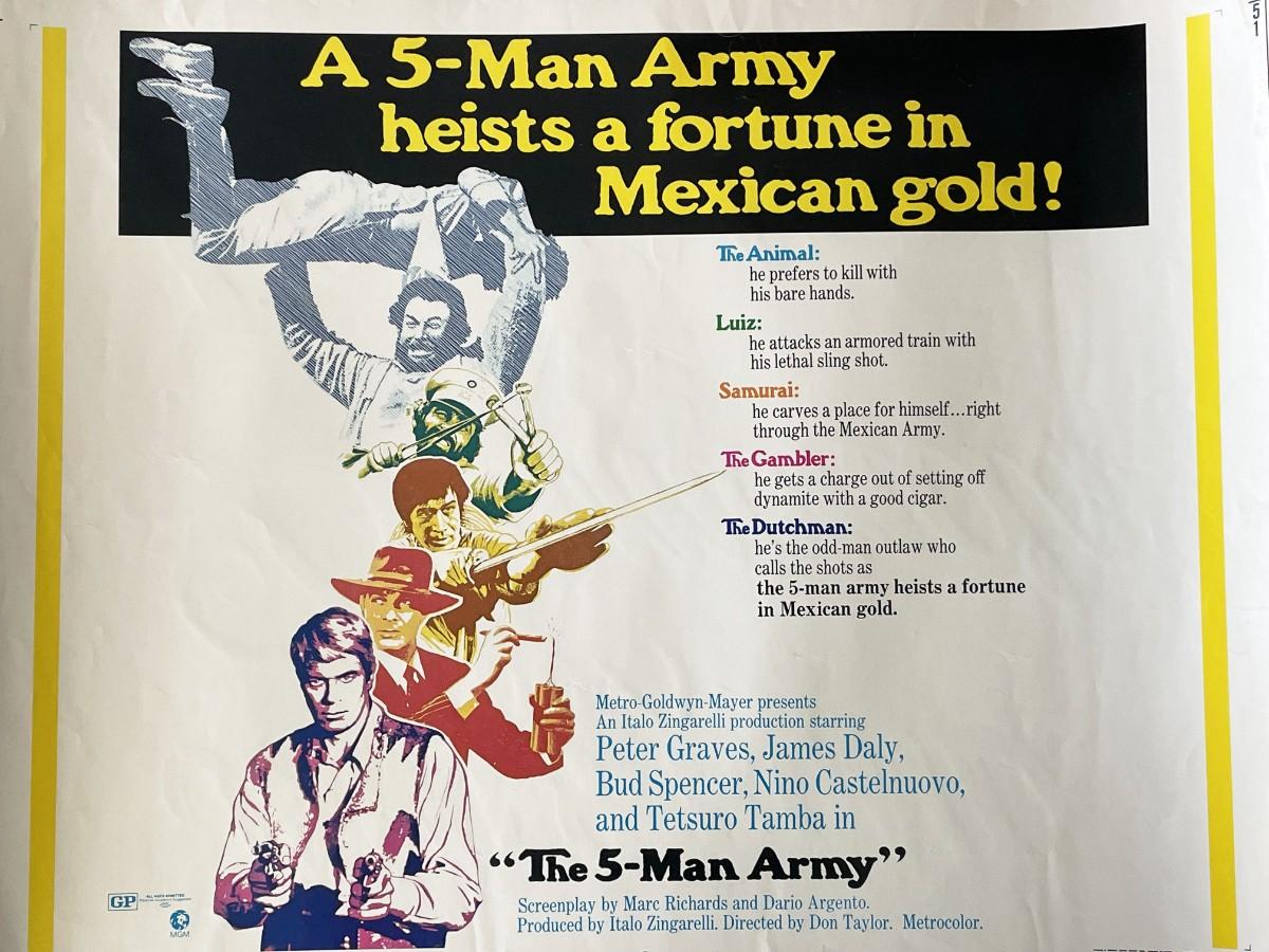 The Five Man Army 1969 movie poster | EstateSales.org