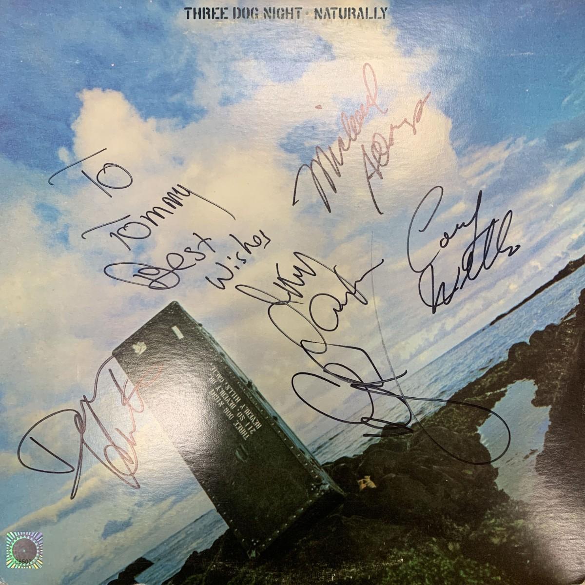 Three Dog Night Naturally signed album | EstateSales.org