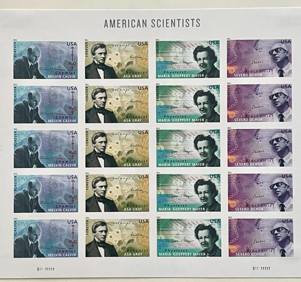 2011 American Scientists stamp set of 20 | EstateSales.org