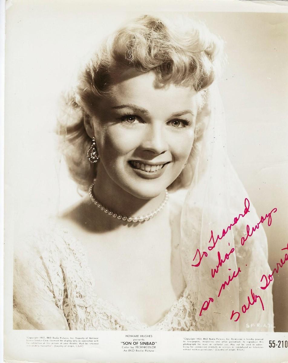 Son of Sinbad Sally Forrest signed movie photo | EstateSales.org