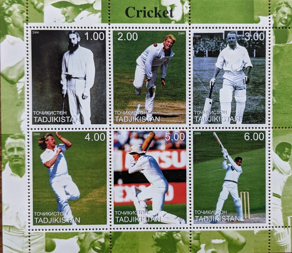 Cricket Stamp Sheet Tadjikistan - Set Of 6 Stamps | EstateSales.org