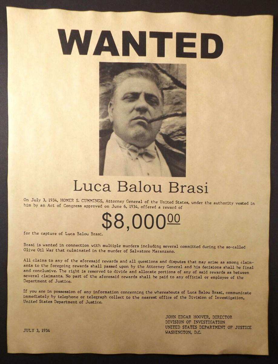 Luca Brasi Wanted Poster | EstateSales.org