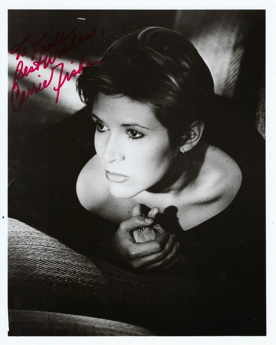 Carrie Fisher signed photo | EstateSales.org
