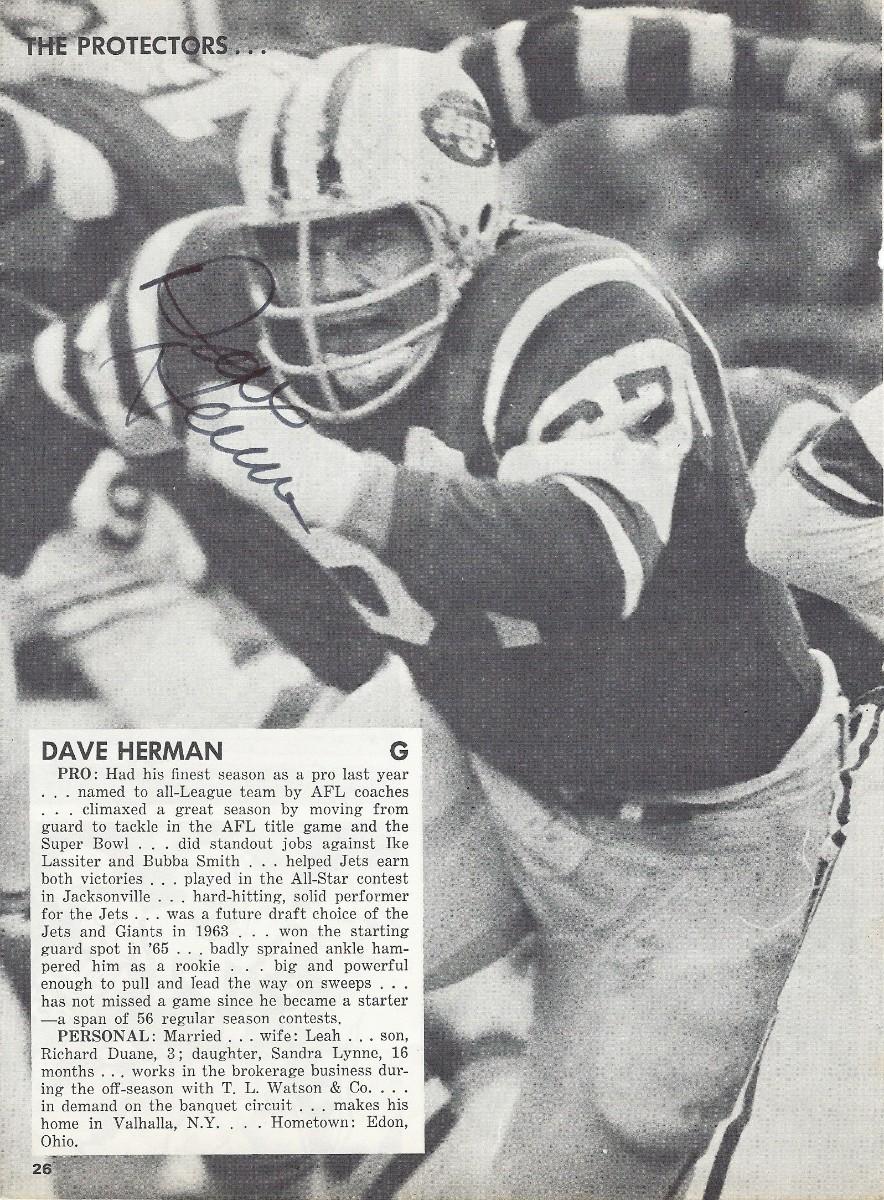 Dave Herman signed magazine photo | EstateSales.org