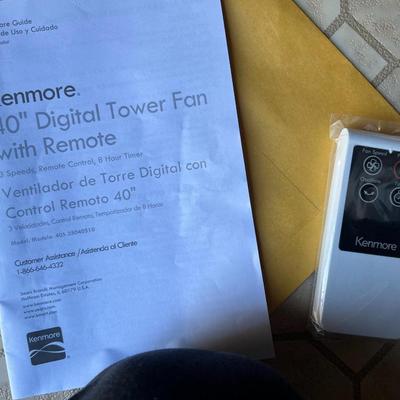 Kenmore Digital Tower Fan 40" Oscillating Remote Control Cooling ...
