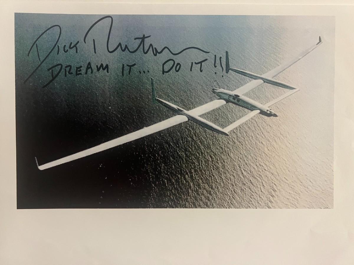Voyager Dick Rutan signed photo | EstateSales.org